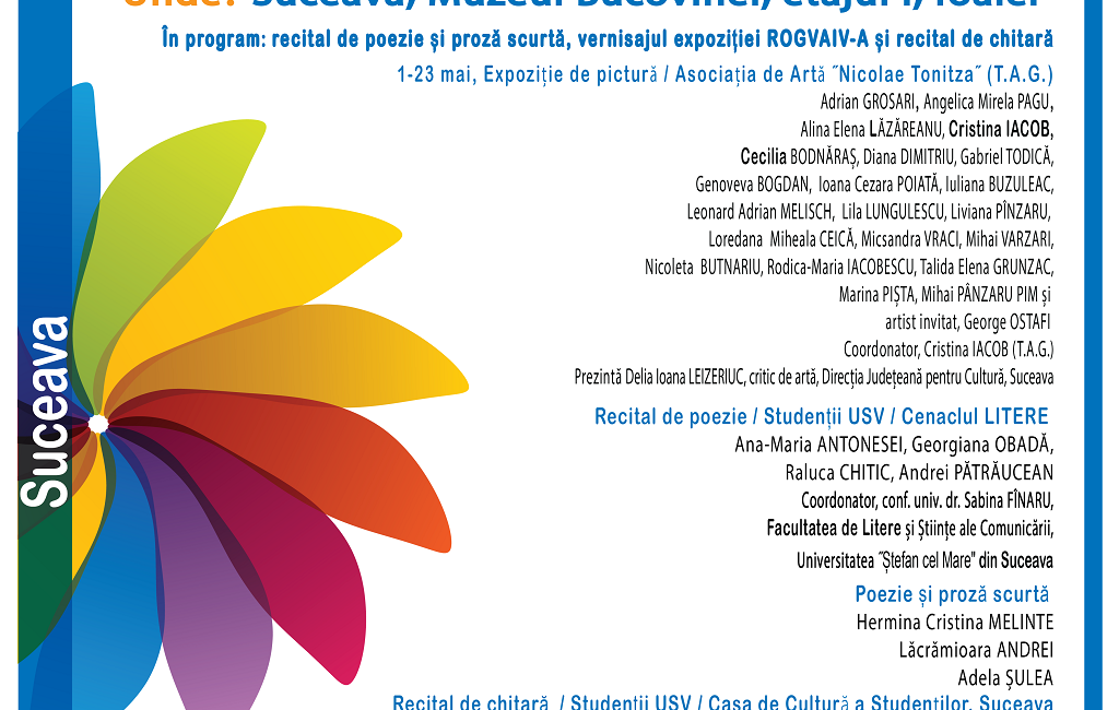 ROGVAIV-A, 4 mai 2018, ora 17:30, Muzeul Bucovinei, etajul I, foaier ...